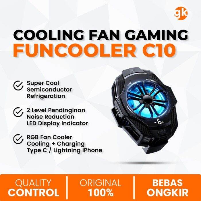FUNCOOLER C10 Cooling Fan Cooler Semiconductor Pendingin HP Gaming ...