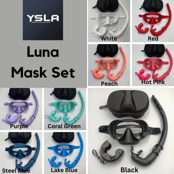 Luna Tempered Glass Single Lens Snorkeling Mask Scuba Diving Mask with ...