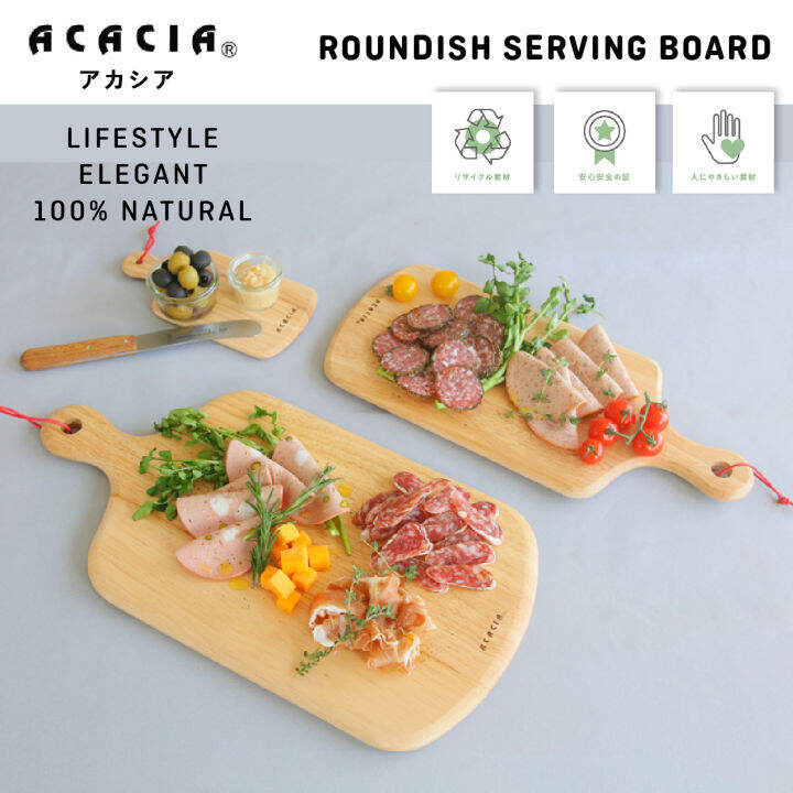 [Ready Stock| EVA ACACIA Japan Roundish Serving Board 100% Natural ...
