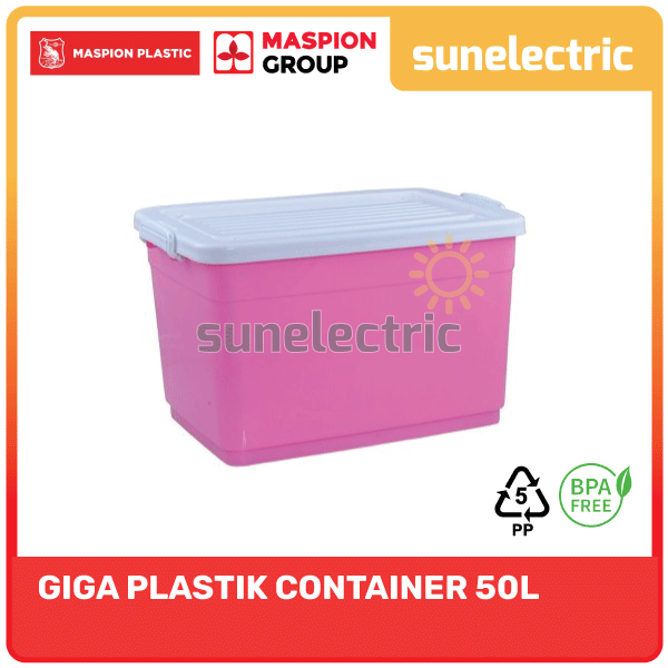 Maspion PLA Giga Container Plastik 50 Liter Seal & Vacuum Lock + Tutup ...
