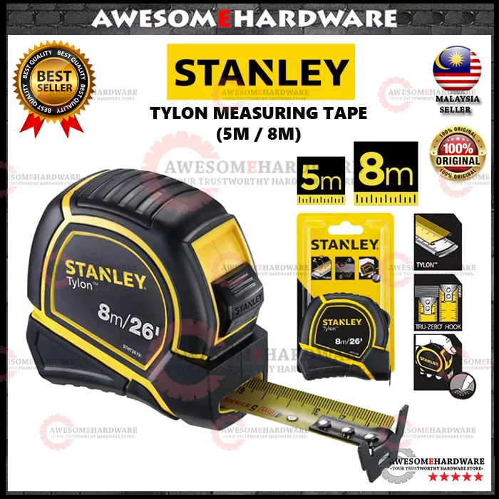(5M, 8M) STANLEY STHT36195 TYLON MEASURING TAPE PITA UKUR TALI TAPE ...