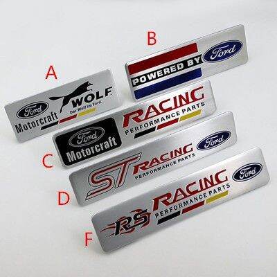 Fun car 1 x Aluminum Ford ST RS Racing Car Emblem Sticker Wolf Logo ...