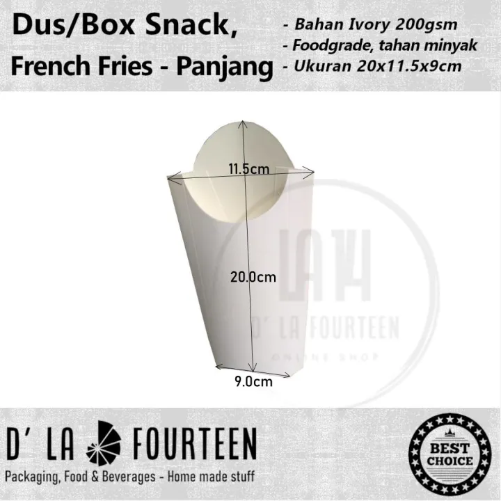 Kemasan Kentang Goreng Panjang / Dus Kentang Goreng Panjang / Box ...