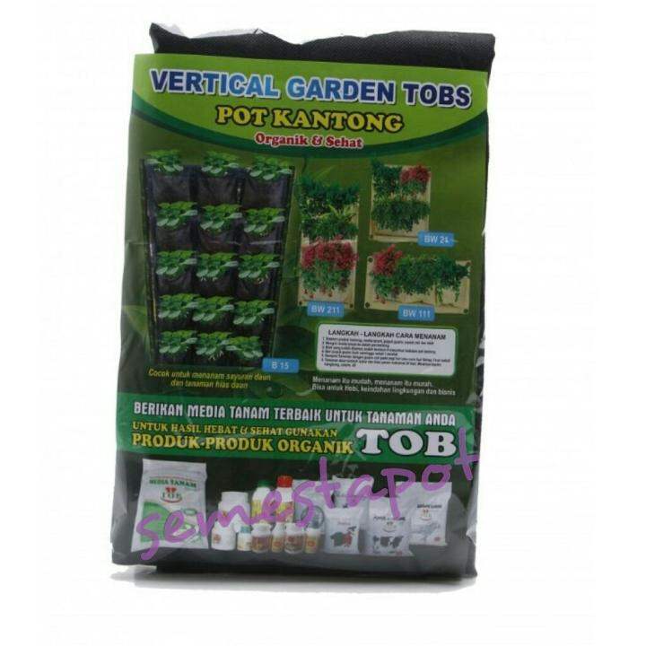 Vertical Garden TOB Pot Kantong Wall Planter Vertikultur 15 Kantong ...