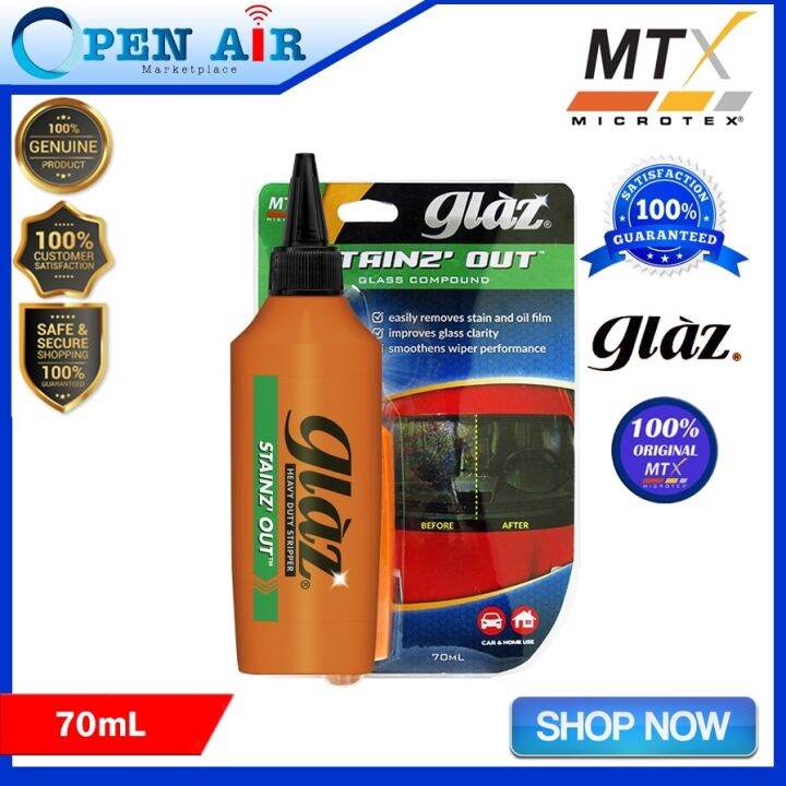 Microtex MTX Glaz Stainz' Out Glass Compound (70ml) | Lazada PH