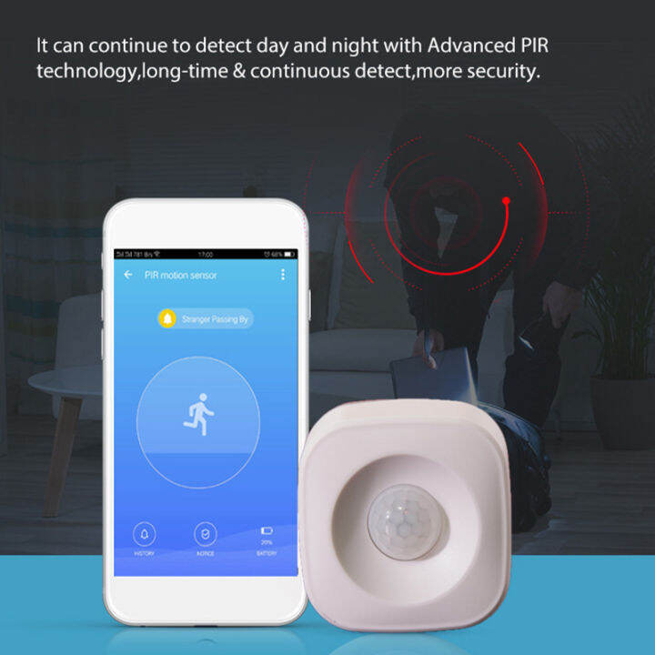 TakeJoy Tuya WiFi PIR Motion Sensor Wireless Infrared Detector Security ...