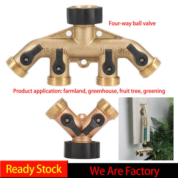 4-way Garden Hose Splitter Watering Connector Distributor For Watering ...