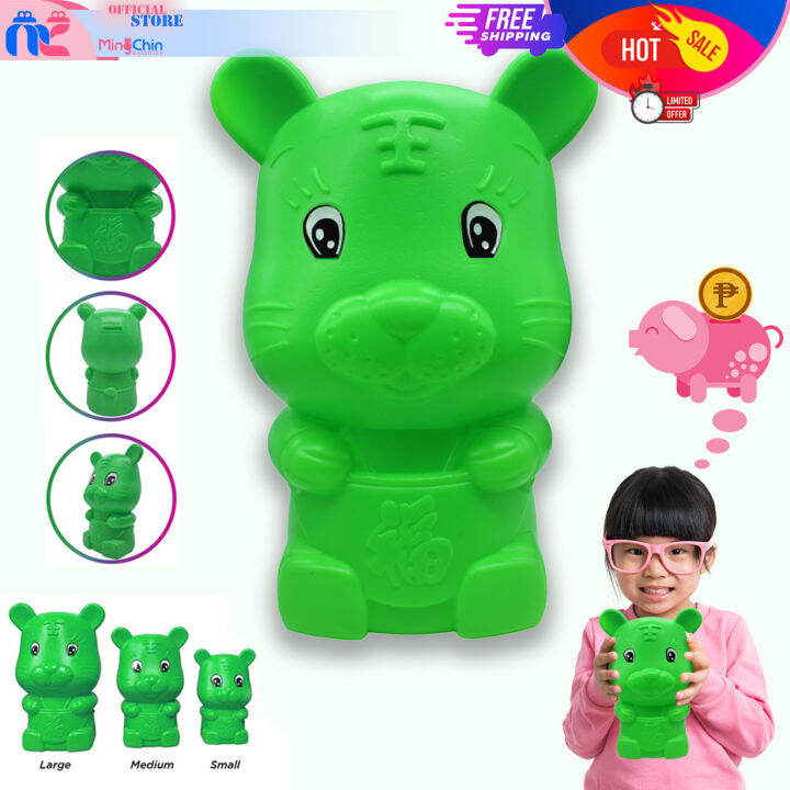 Alkansya Colorful Cute Tiger Design Coin Banks Unbreakable Plastic for ...