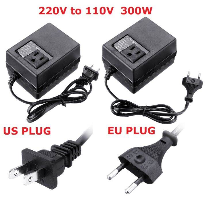 300W EU US Plug Compactหม้อแปลงแปลงแรงดันไฟฟ้า220V To 110V Step Down ...