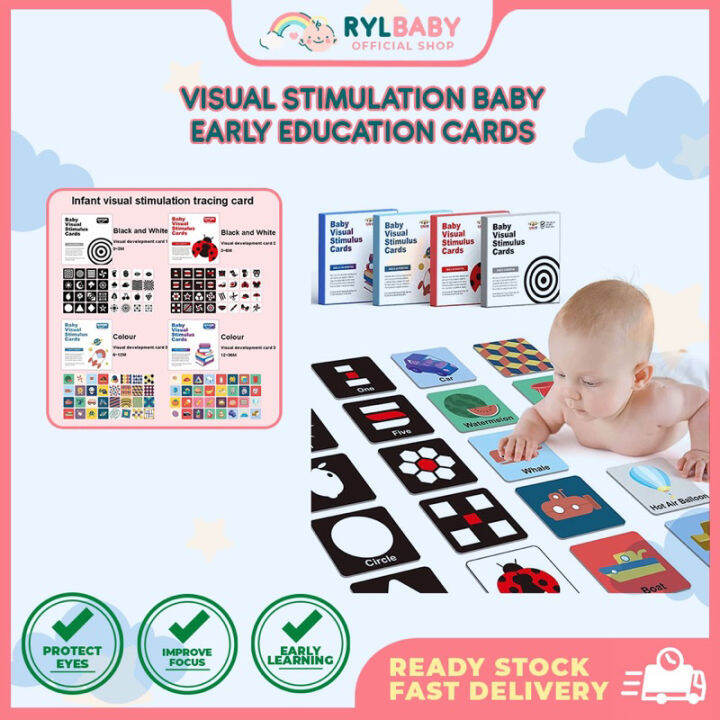 Montessori Baby Flash Card | Baby Sensory Cards | High Contrast Visual ...
