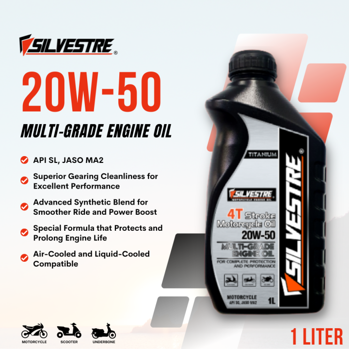 SILVESTRE Engine Oil 1L or 800ml 20W-50 (Multi Grade Motorcycle Engine ...