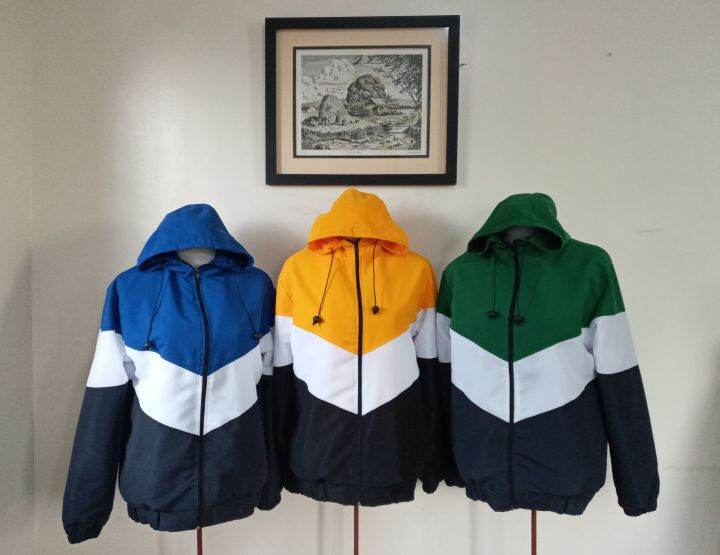 Colorblocked Windbreaker Unisex Style with inner soft lining and hood ...