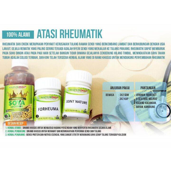 NATURINDO Obat Herbal Reumatik Rematik Nyeri Tulang Forheuma Joint ...