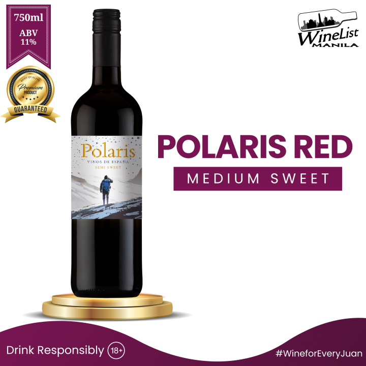 Polaris Red Semi-Sweet | Spain | Red Wine 750ml | Lazada PH