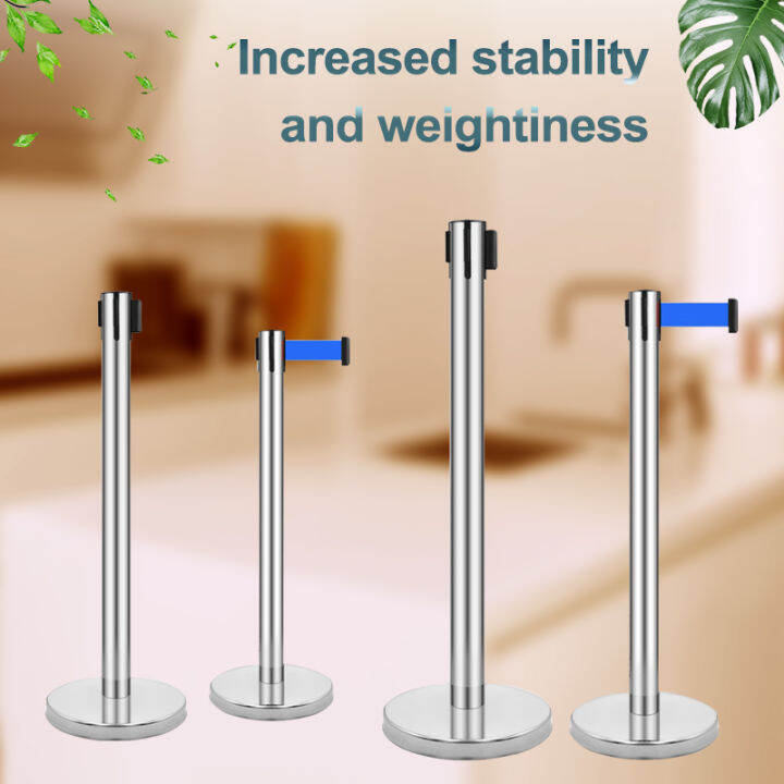 Safety isolation barrier queuing fence with retractable belt stainless ...