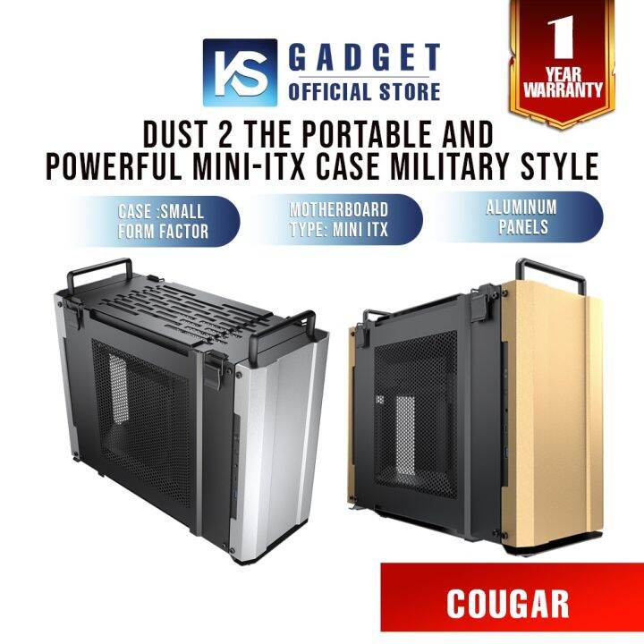 COUGAR DUST 2 The Portable and Powerful Mini-ITX Case Military Style ...