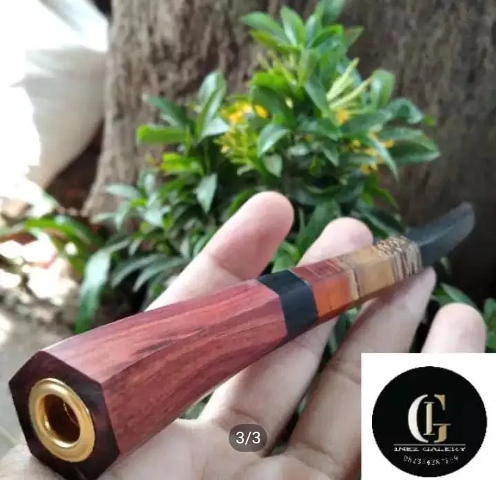 Pipa once kombinasi lima macam kayu bertuah model segi enam ZI 498 ...