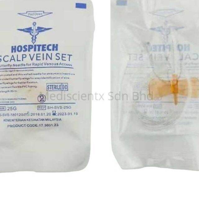 Hospitech scalp vein set 100 pcs 25G | Lazada