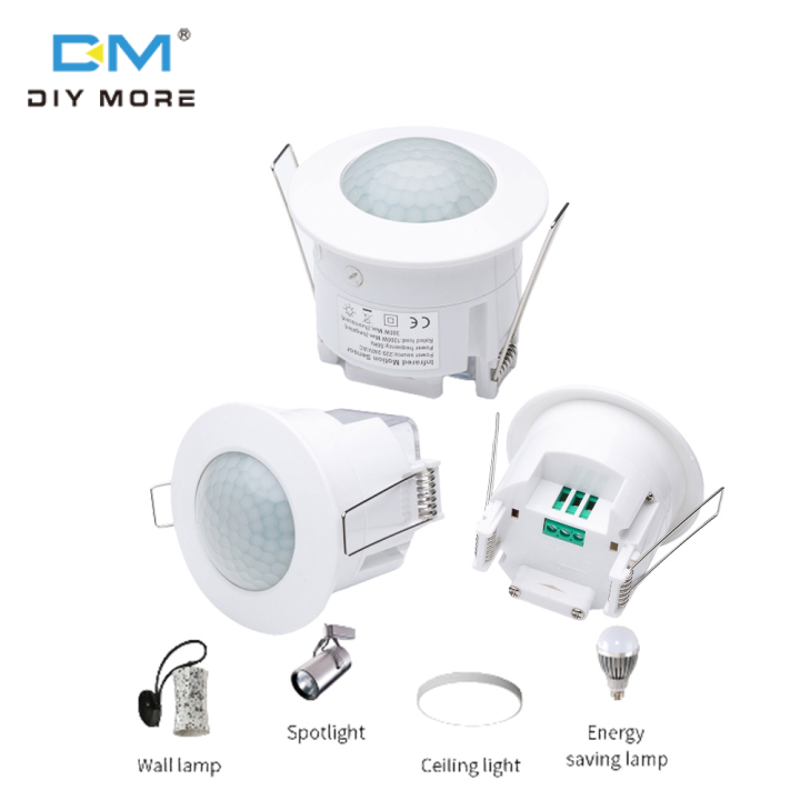 diymore Human body infrared embedded sensor LED ceiling intelligent ...