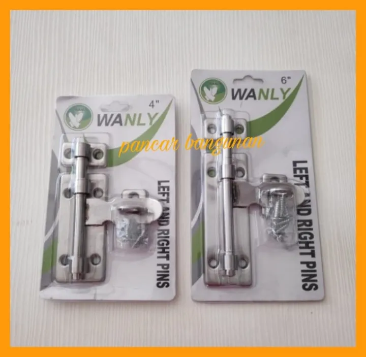 GRENDEL JENDELA / PINTU OVERPALL STAINLESS PRESS WANLY UKURAN 4inch ...