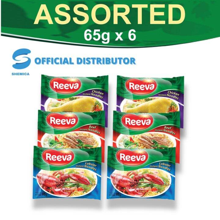 Reeva Instant Noodles Assorted Bundle 65g (6 pouch) | Lazada PH