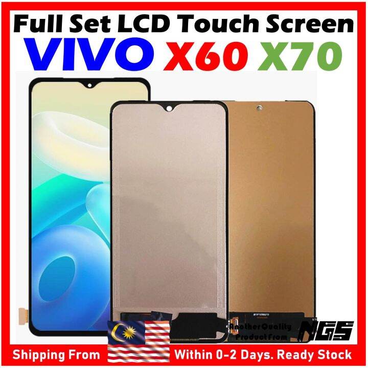 (Support Fingerprint) NGS Brand AMOLED Full Set LCD Touch Screen Compatible For VIVO X60 / VIVO ...