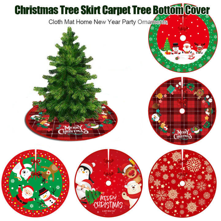 Christmas Tree Skirt Big 36inch Christmas Rugs Xmas Tree Cover Mat ...