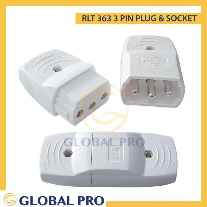 363 3 PIN Plug and Socket 16A 250V 1.5mm for Round Cable BS5733 | Lazada
