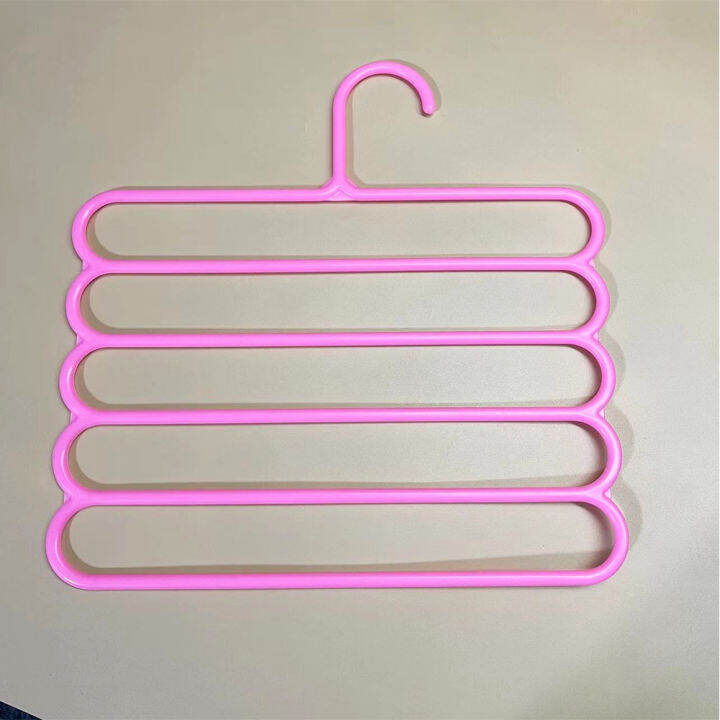 Home Zania 5 layers Non-Slip Pants Hanger, Multiple Velvet Clothes ...