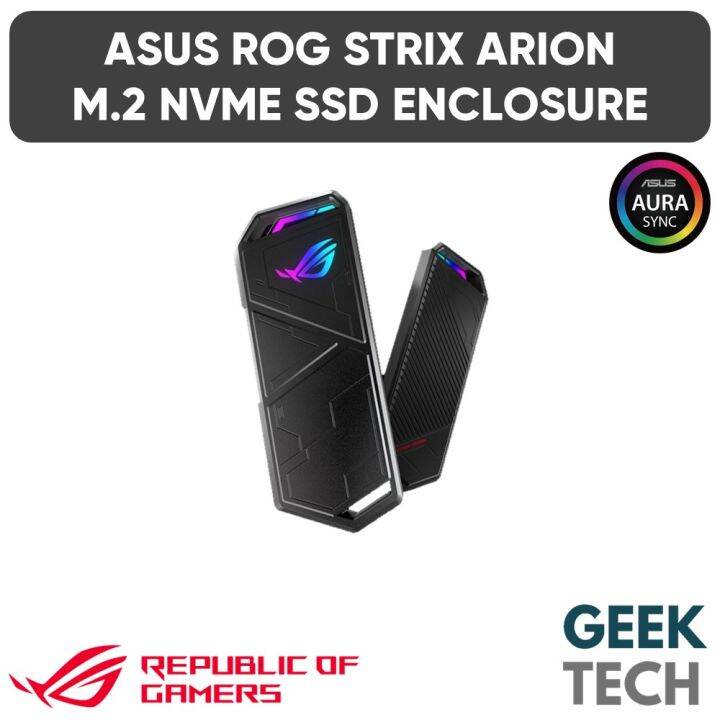 ASUS ROG Strix Arion M.2 NVMe SSD Enclosure [USB Gen3.2 10Gbps/Asus ...