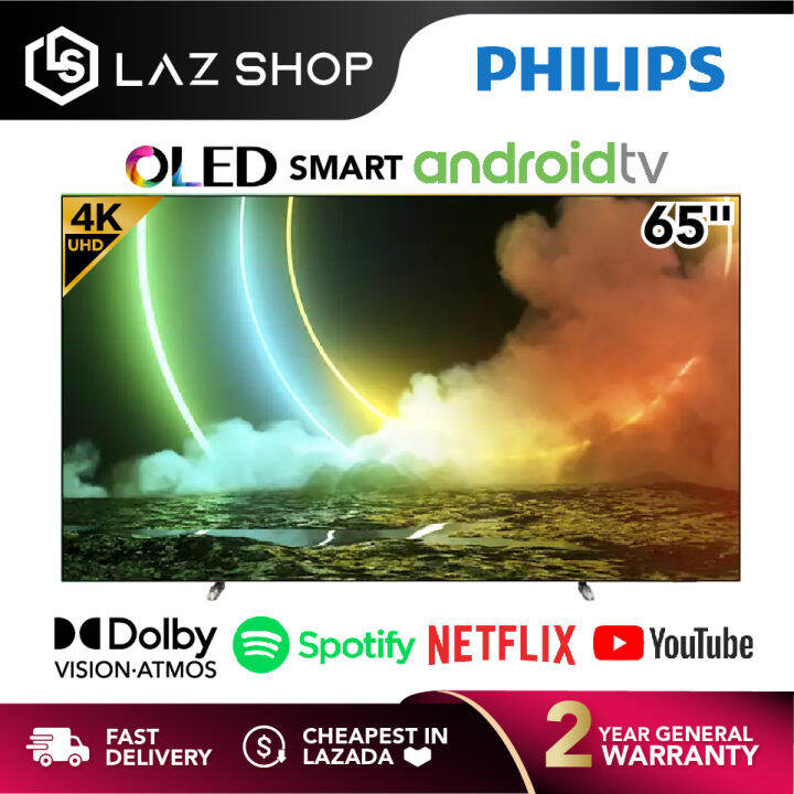 Philips 65 Inch OLED 4K UHD Android TV 65OLED706 | Smart TV | 3-Sided ...