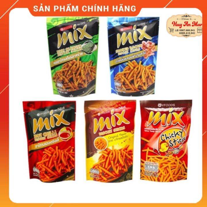 Snack bim bim que Mix Vfoods Thái Lan 60g các vị- Bim bim tăm mix ...