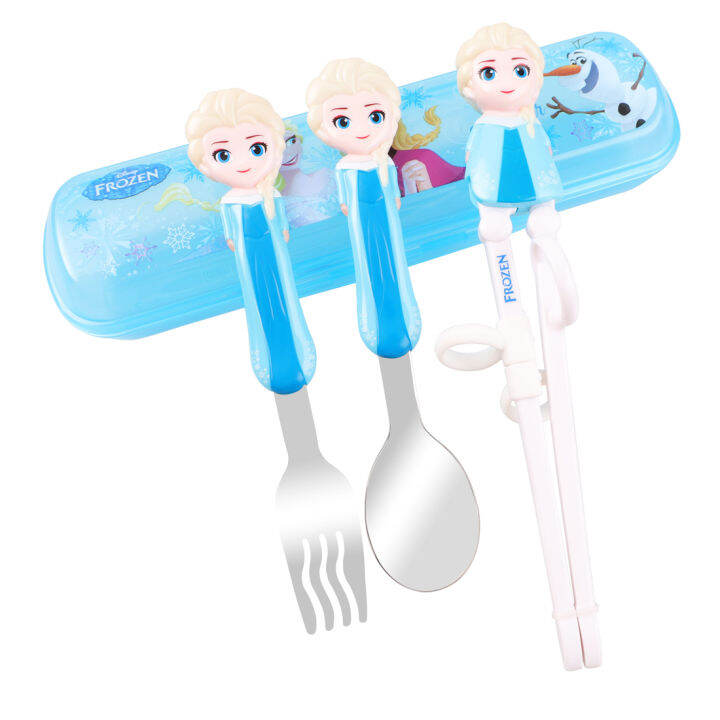 Disney Frozen Elsa Learning Chopsticks & Spoon Fork Set | Lazada