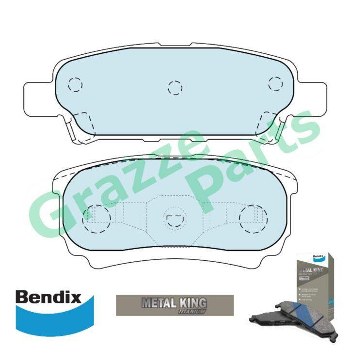 Bendix Metal King Titanium Disc Brake Pad Rear DB1686 - Proton Inspira ...