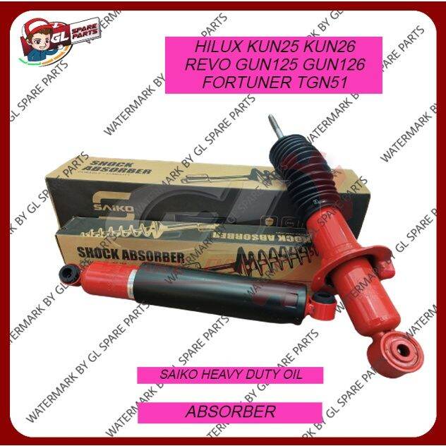 ABSORBER SAIKO (HEAVY DUTY) TOYOTA HILUX KUN25 KUN26 FORTUNER TGN51 REVO GUN125 GUN126 (OIL ...