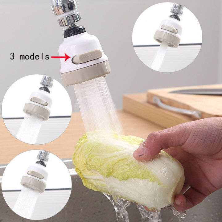 Universal Adjustable 3 Modes Faucets Extension Water Saving Filter 360 ...