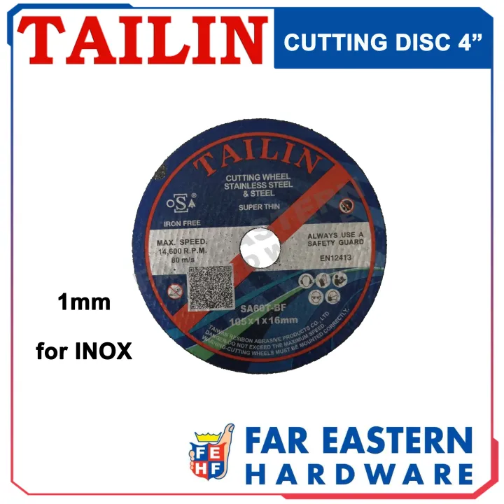 Tailin Cutting Disc 4" (10pcs/box) | Lazada PH