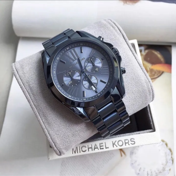 Guaranteed Original Michael Kors Oversized Bradshaw Chronograph Navy ...