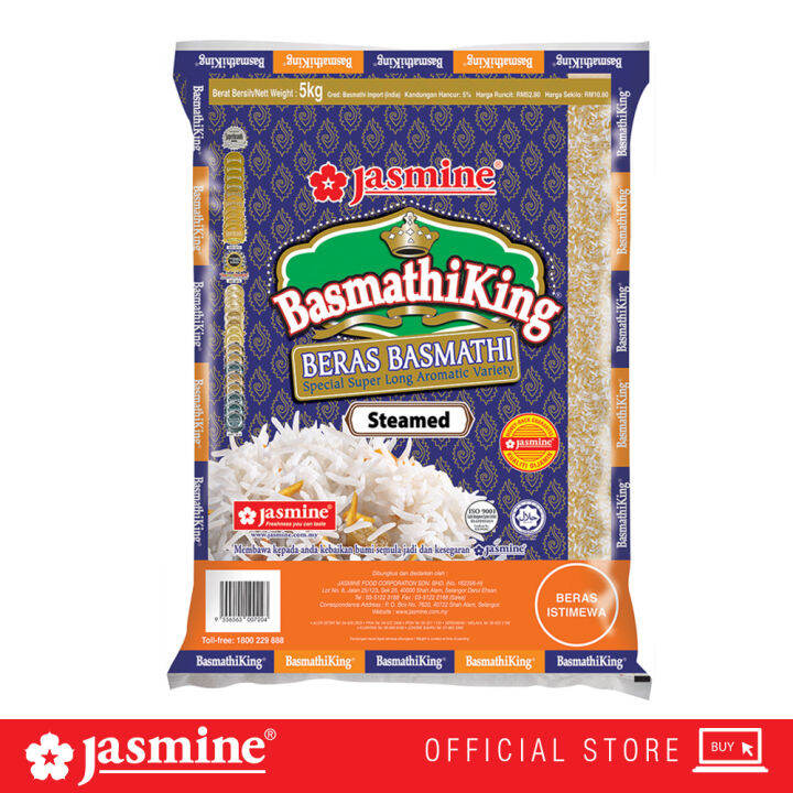Jasmine BasmathiKing Special Super Long Basmathi Rice Steamed 5kg | Lazada