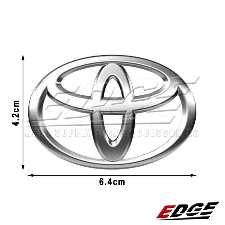 Emblem - Toyota Logo - Chrome // adhesive ready sticker word stick-on ...