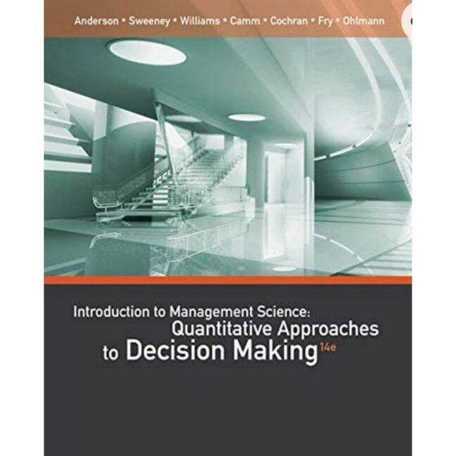 An Introduction to Management Science 14e 14th 14 fourteenth edition by ...