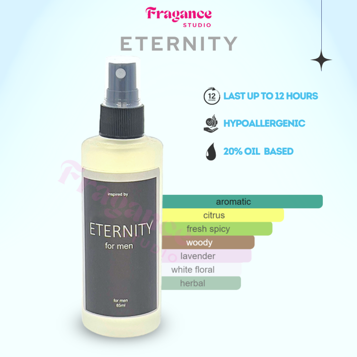 Eternity 85ML Oil Based Perfume Long Lasting Perfume Glass Bottle ...
