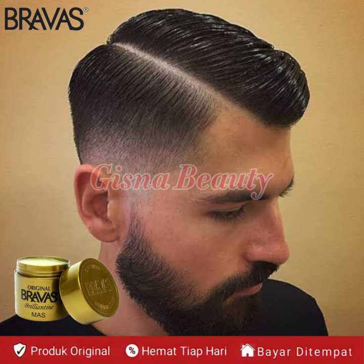 Minyak rambut barbershop Pomade rambut klimis untuk pria Pelurus rambut ...