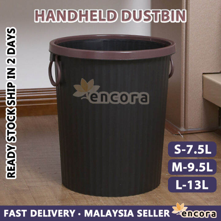 [3 Sizes] Encora Rubbish Bin Handheld Garbage Bin Tong Sisa Round ...