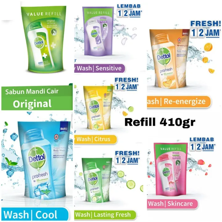 DETTOL REFILL BODY WASH 410ML | Lazada Indonesia