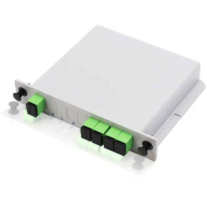 1:4 Fiber Optical Plc Splitter Sc/Upc 1X4 Lgx Box Cassette Card ...