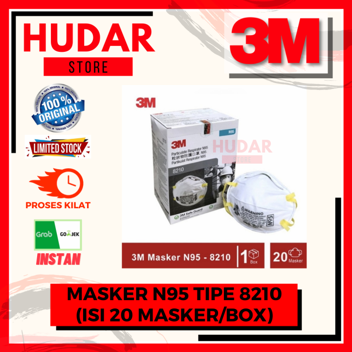 Masker N95 3M 8210 Particulate Respirator - 1 Box [20 Masker] | Lazada ...