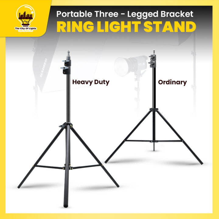 TCLS 2.1m Portable Three-Legged Bracket Ring Light and Selfie Camera ...