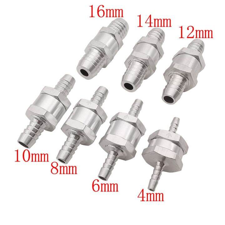 1Pcs One-Way Valve 4/6/8/10/12/14/16mm Aluminum Alloy Fuel Line Non ...