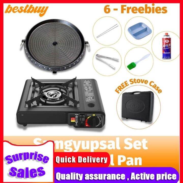 Samgyupsal Griil Pan Set Round Grill Pan Sangyupsal Grill Pan Set With ...